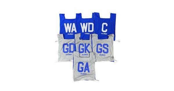 Molten Netball Reversible Mesh Bib Set (ROYAL / LT GREY)
