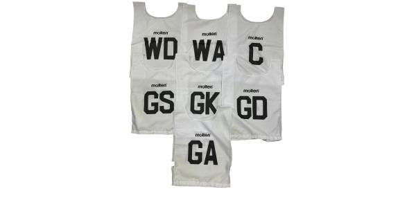Molten Netball Cotton Bib Set (WHITE)