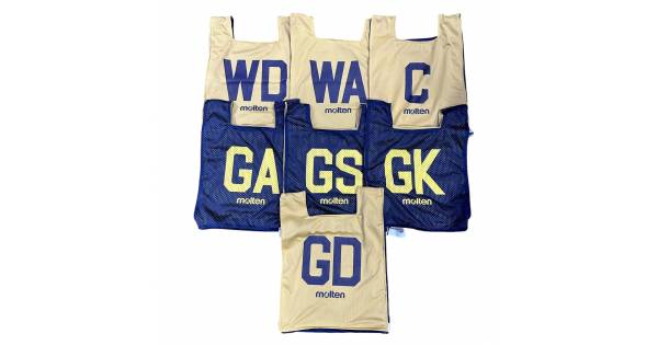 Molten Netball Reversible Mesh Bib Set (Black/Sea Blue)