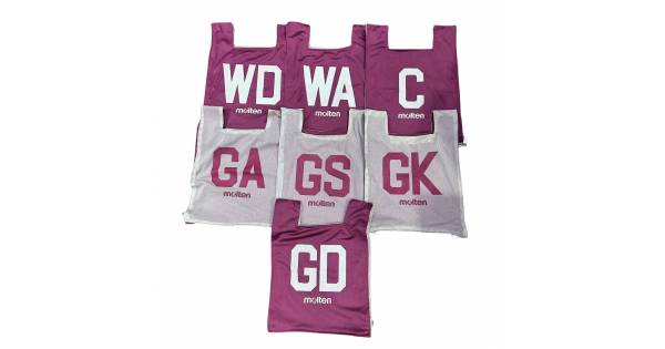 Molten Netball Reversible Mesh Bib Set (RED/BLACK)