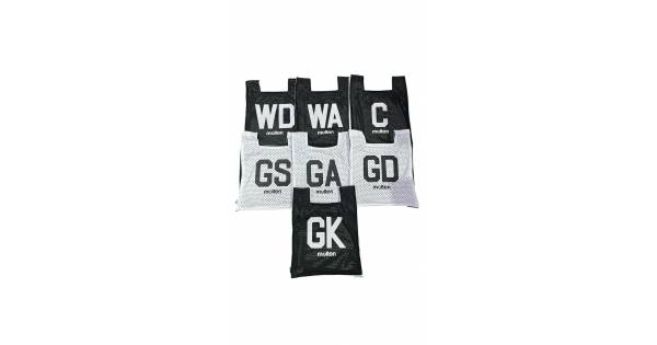 Molten Netball Reversible Mesh Bib Set (Black/ White)