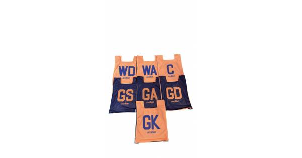 Molten Netball Reversable Mesh Bib Set (Light Orange/Blue)