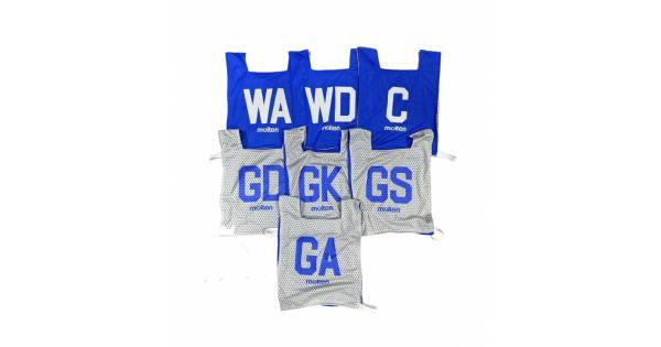 Molten Netball Reversible Mesh Bib Set (ROYAL / LT GREY)