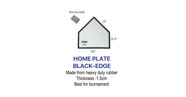 Home Plate- Black Edge